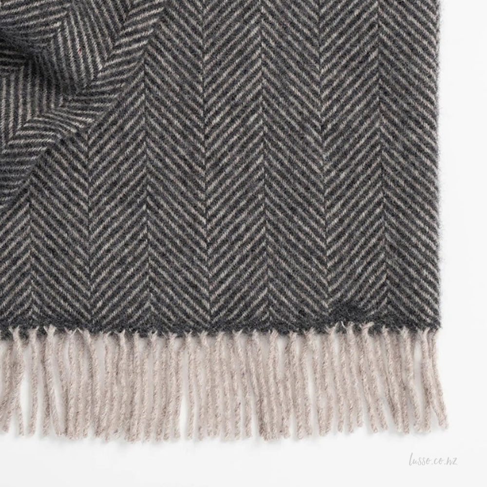 100% Wool Throw | Lerwick Charcoal – Unique Boutique Homeware & Gifts ...